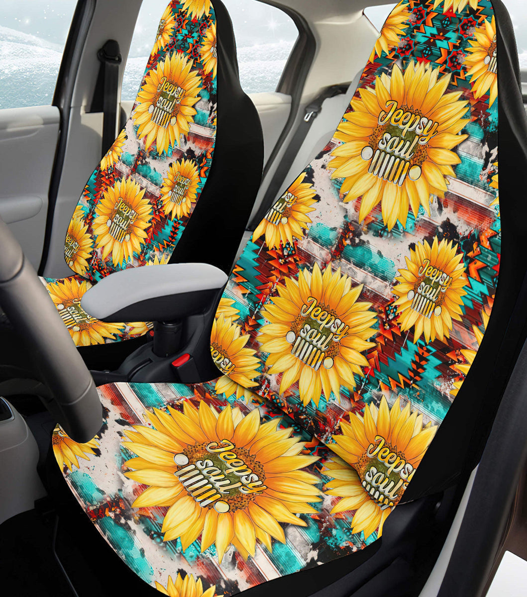Jeep Sunflower Aztec Car Seat Cover – Aljaira