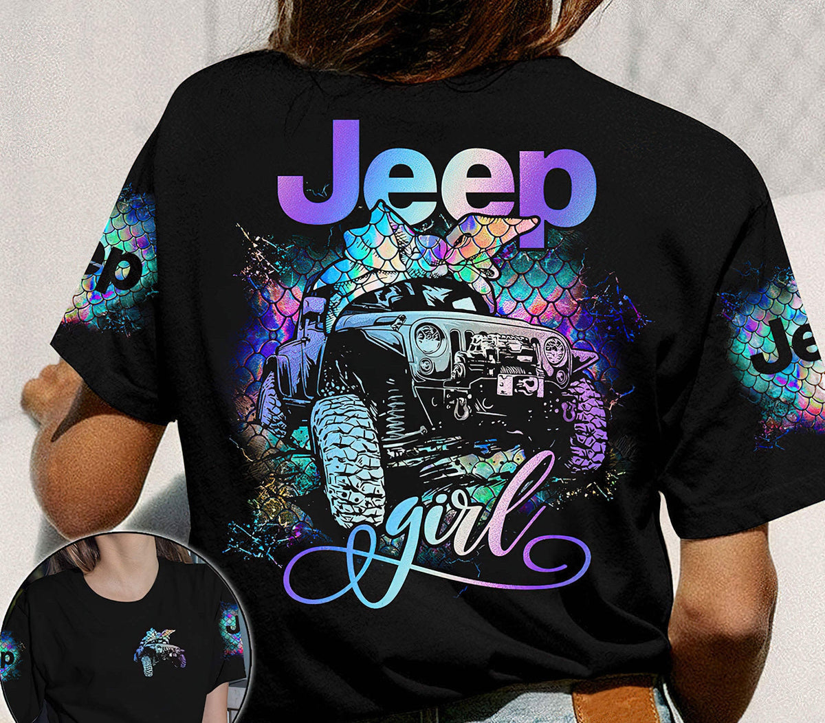 Jeep Girl Mermaid 1 T shirt – Aljaira
