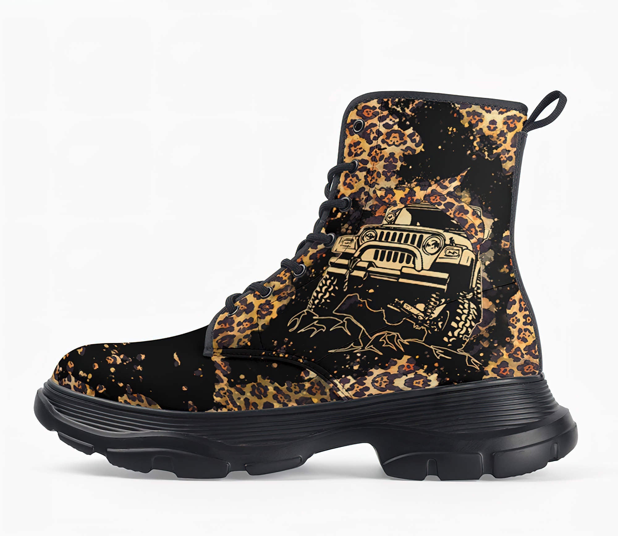 Jeep Leopard Leather Boots – Aljaira