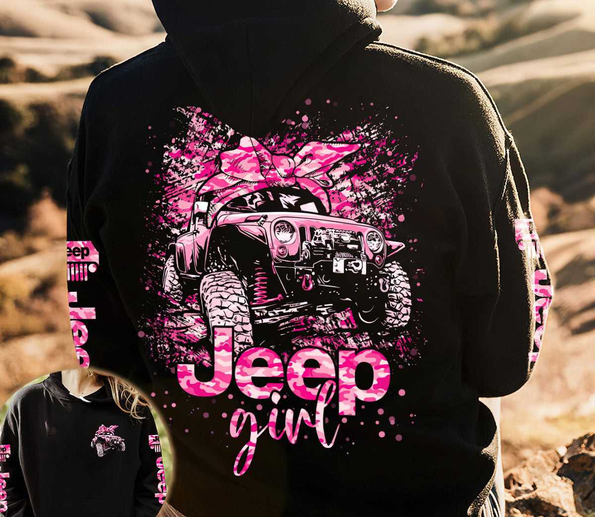 Jeep Girl Jeep Pink Camo Hoodie – Aljaira
