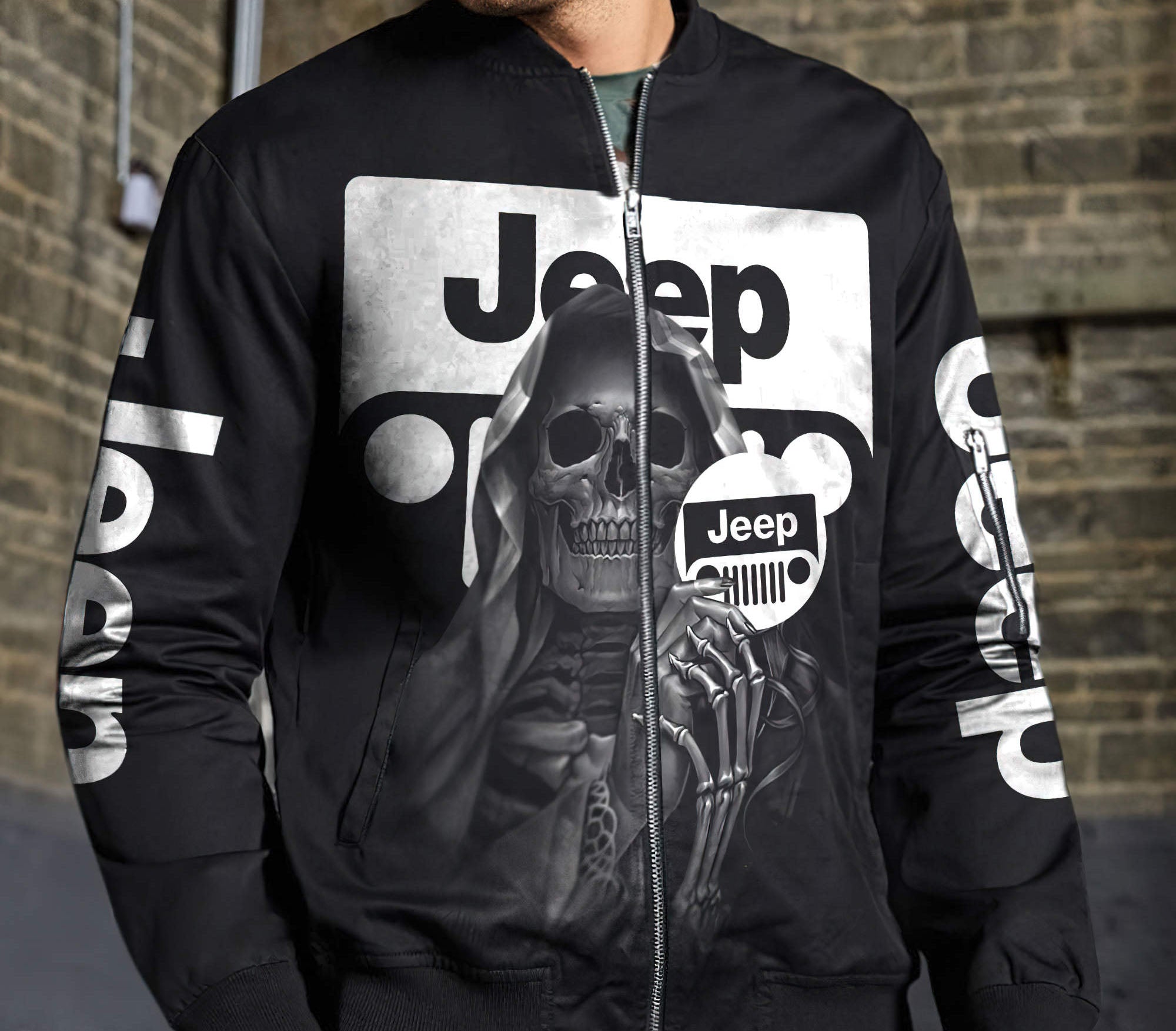 Jeep Skull Bomber Jacket – Aljaira