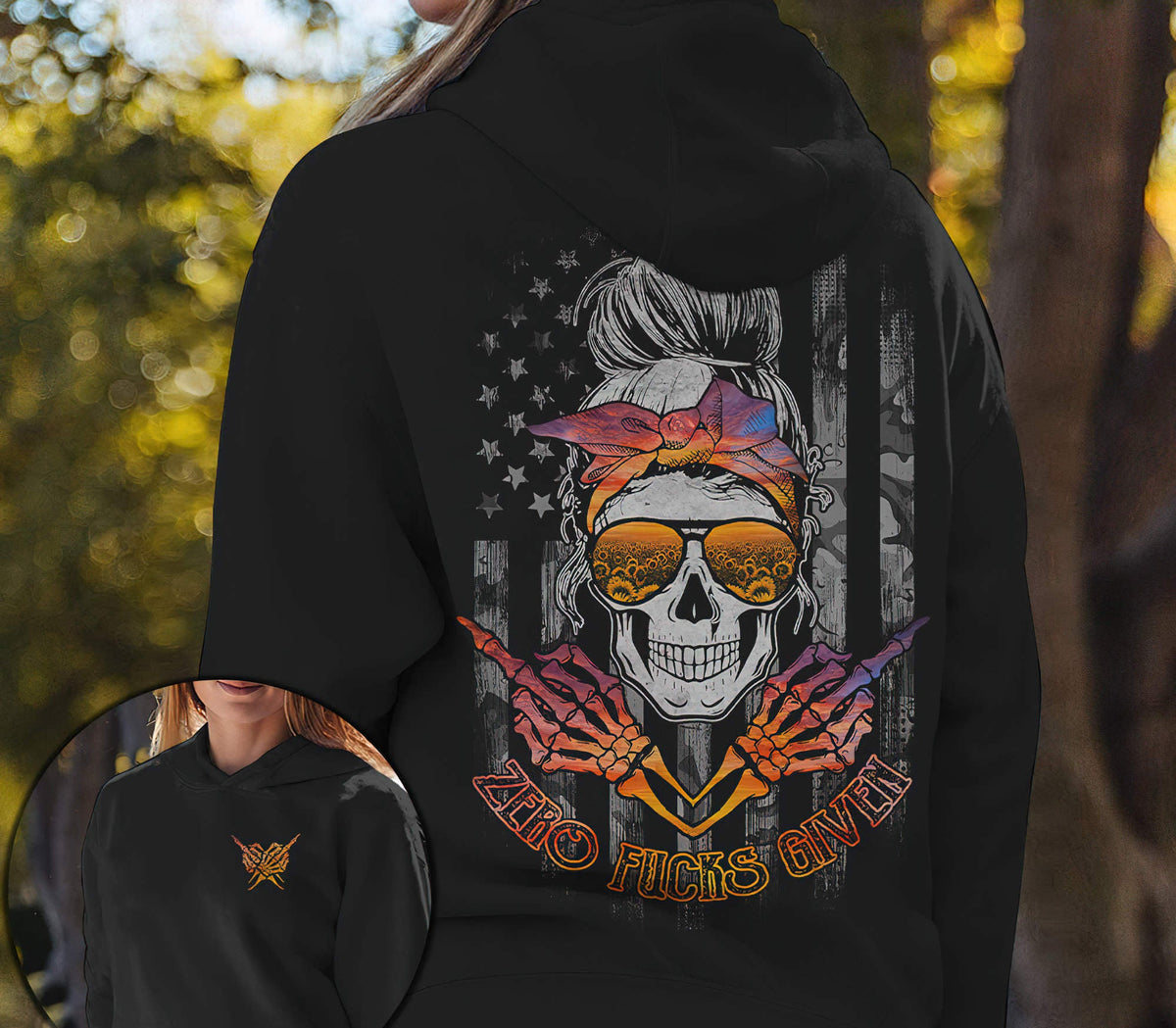 Zero F*cks Given Sunflower 2D Hoodie – Aljaira