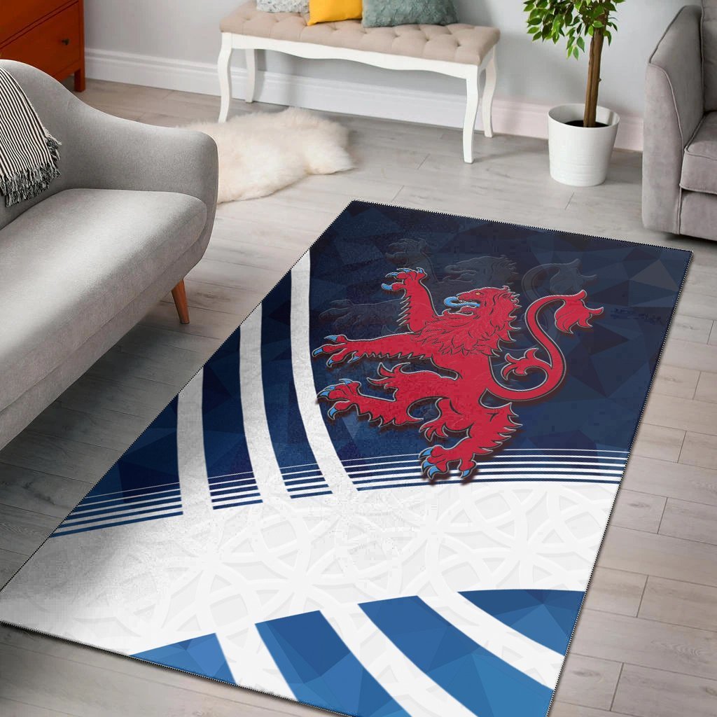 Scotland Celtic Area Rug - Scottish Flag Lion Polygon Style – Aljaira