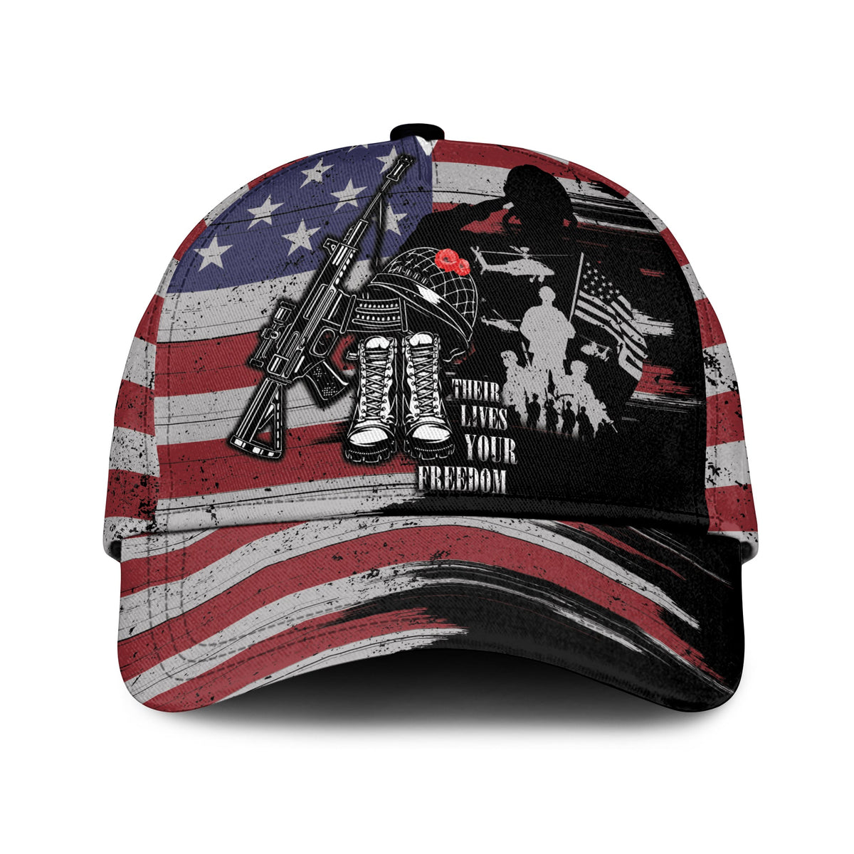 USA Veterans Day Their Lives Your Freedom Cap - LT2 – Aljaira