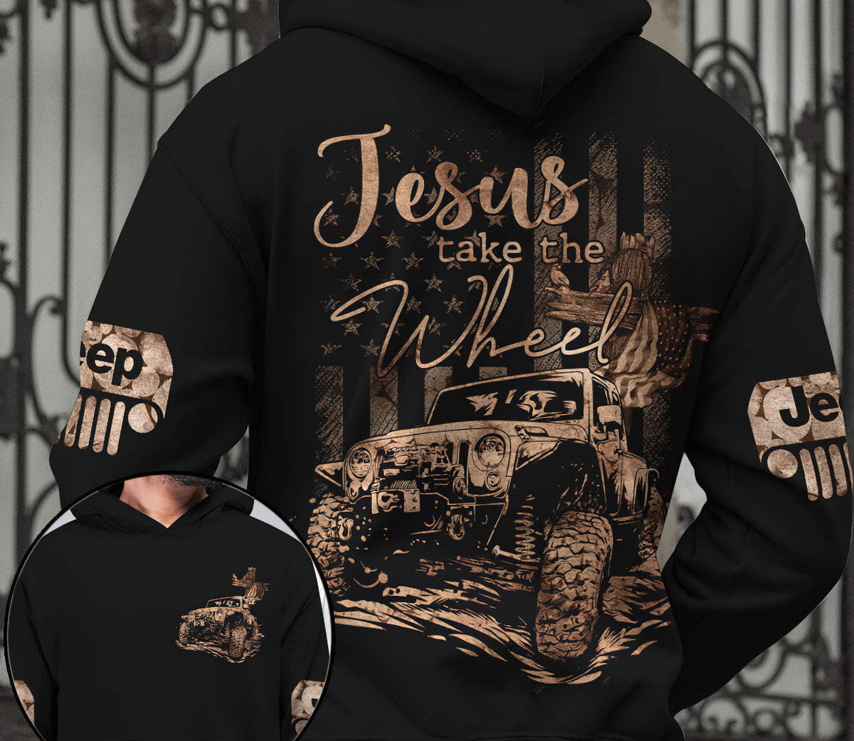 Jesus Take The Wheel Jeep Hoodie – Aljaira
