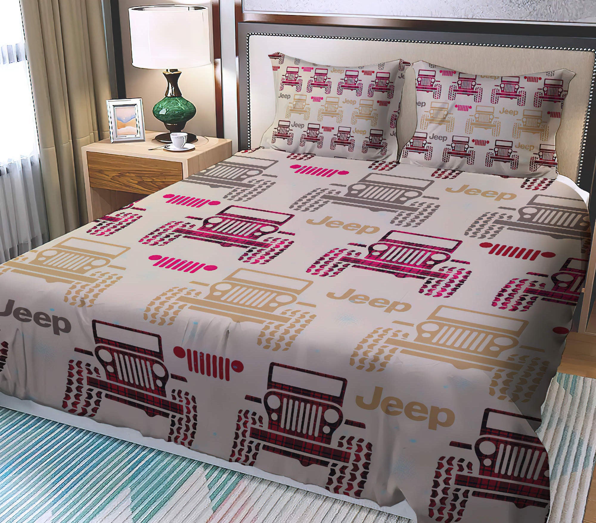 Jeep Plaid Vintage Bedding Set – Aljaira