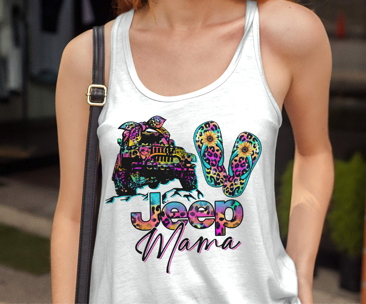 Jeep Mama Flip Flops Women Racerback Tanks – Aljaira