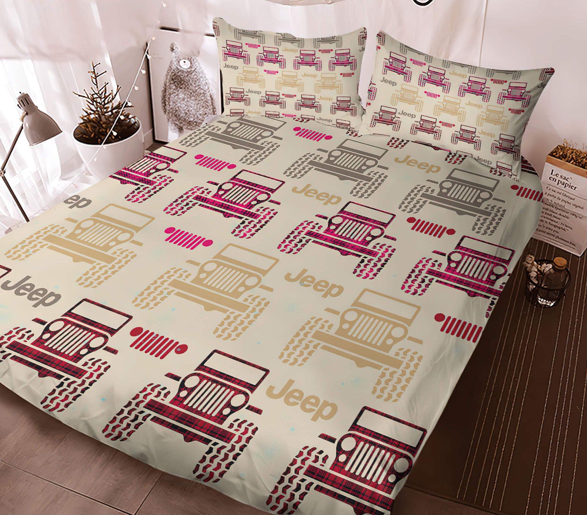 Jeep Plaid Vintage Bedding Set – Aljaira