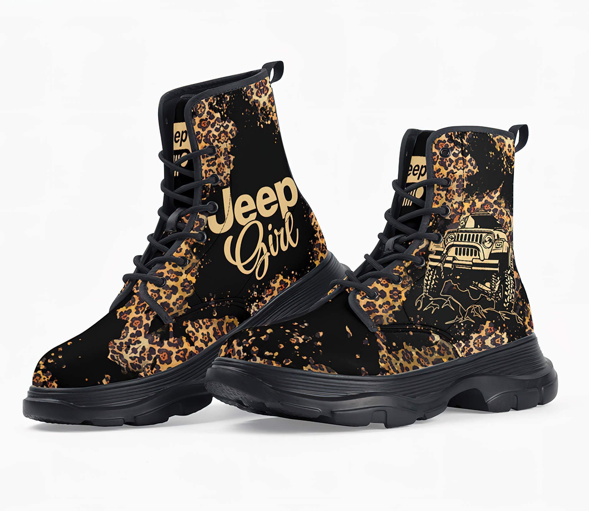 Jeep Leopard Leather Boots – Aljaira