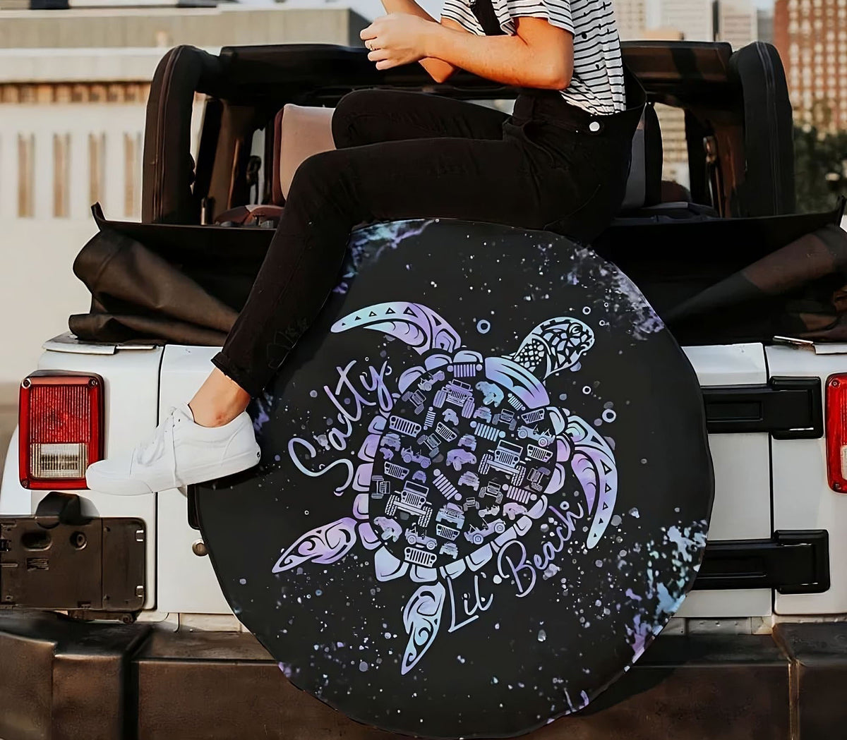 Sassy Since Birth Turtle Automotive Black Spare Tire Cover – Aljaira