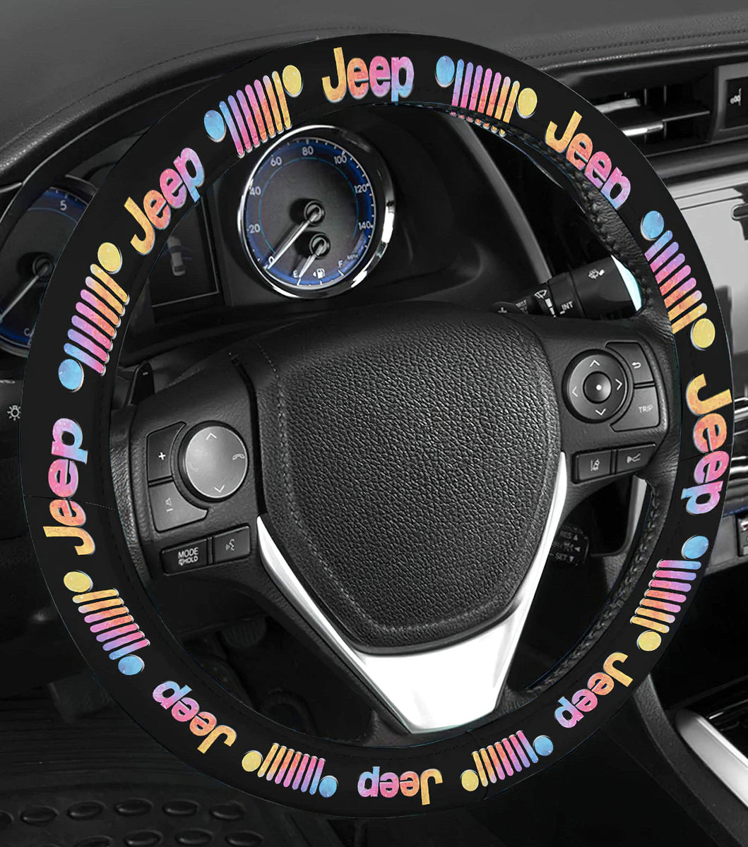 Jeep Colorful Sunflower Steering Wheels Cover – Aljaira
