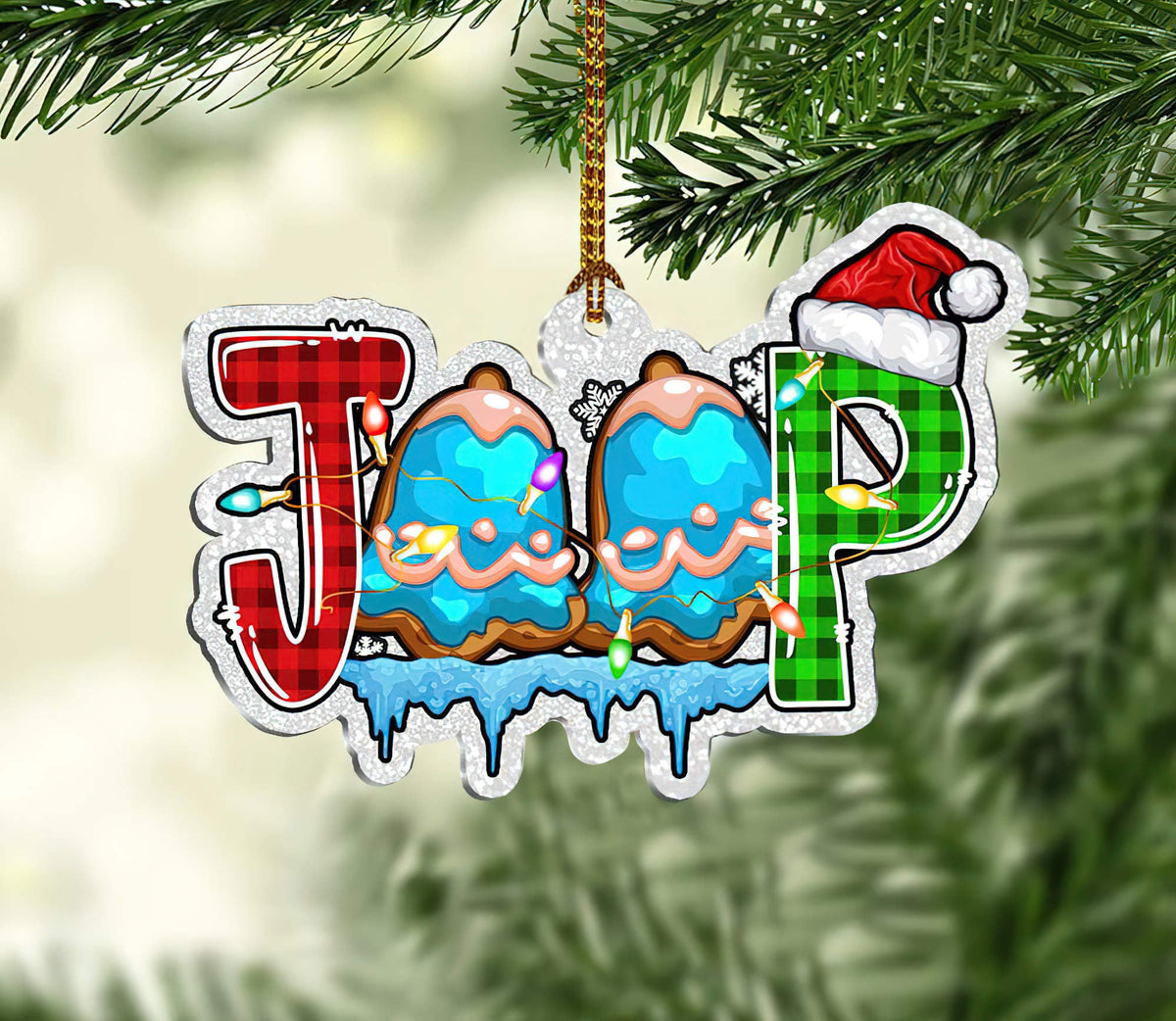 Jeep Dog Wn Flip Flop Christmas Ornaments – Aljaira