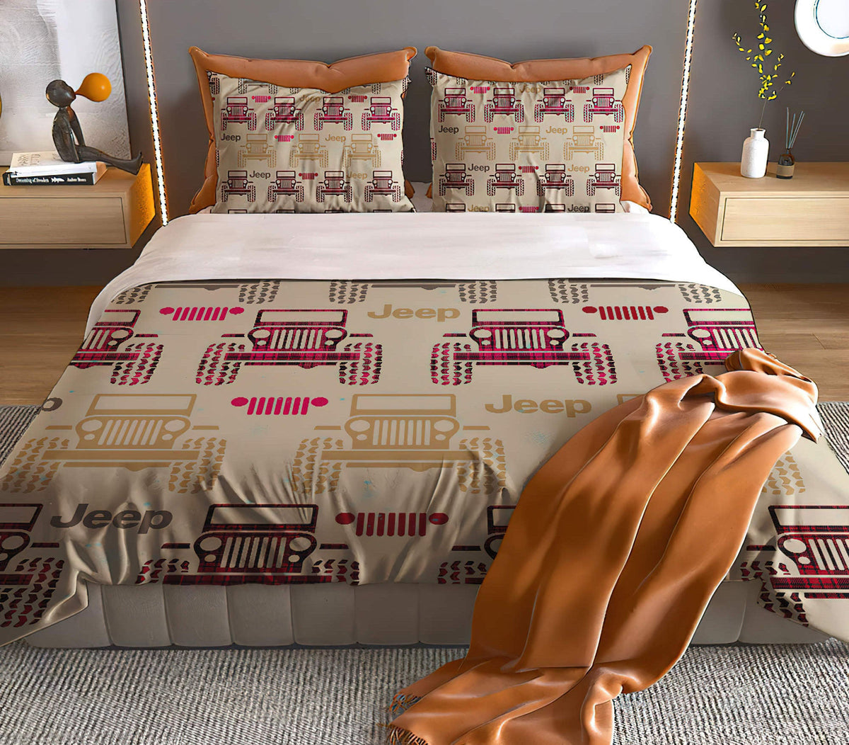 Jeep Plaid Vintage Bedding Set – Aljaira