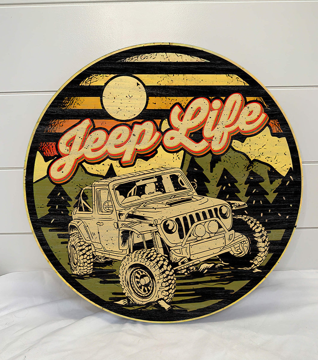 Jeep Life Retro Metal Sign Metal Signs – Aljaira