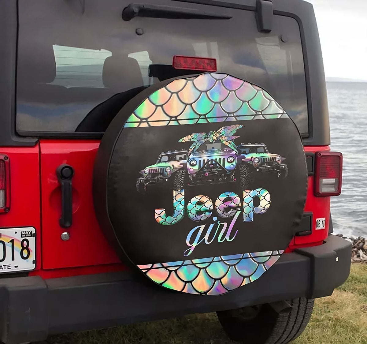 Jeep Girl Hologram Mermaid Automotive Spare Tire Cover – Aljaira