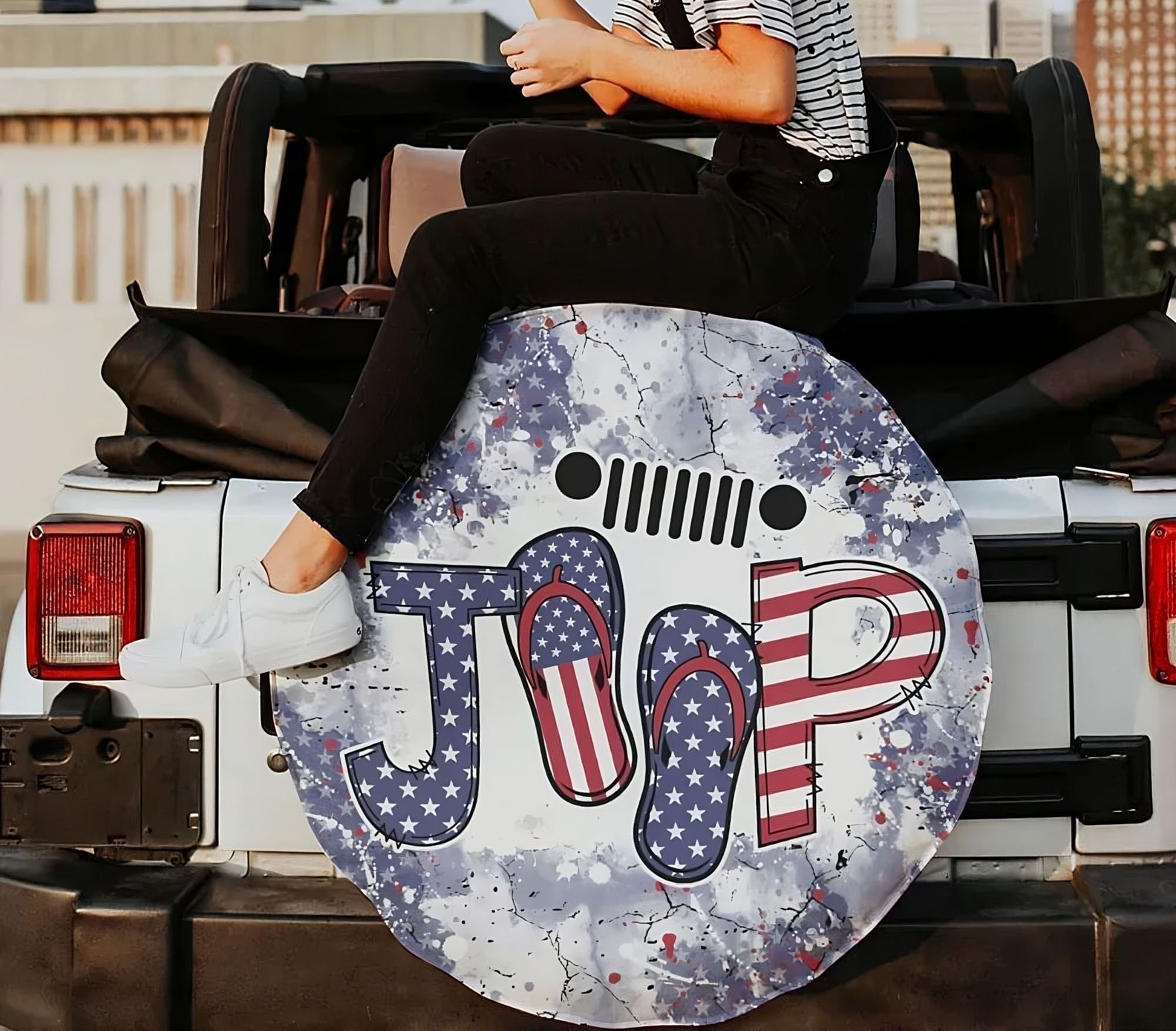 Jeep Flip Flops American Full Automotive Spare Tire Cover – Aljaira