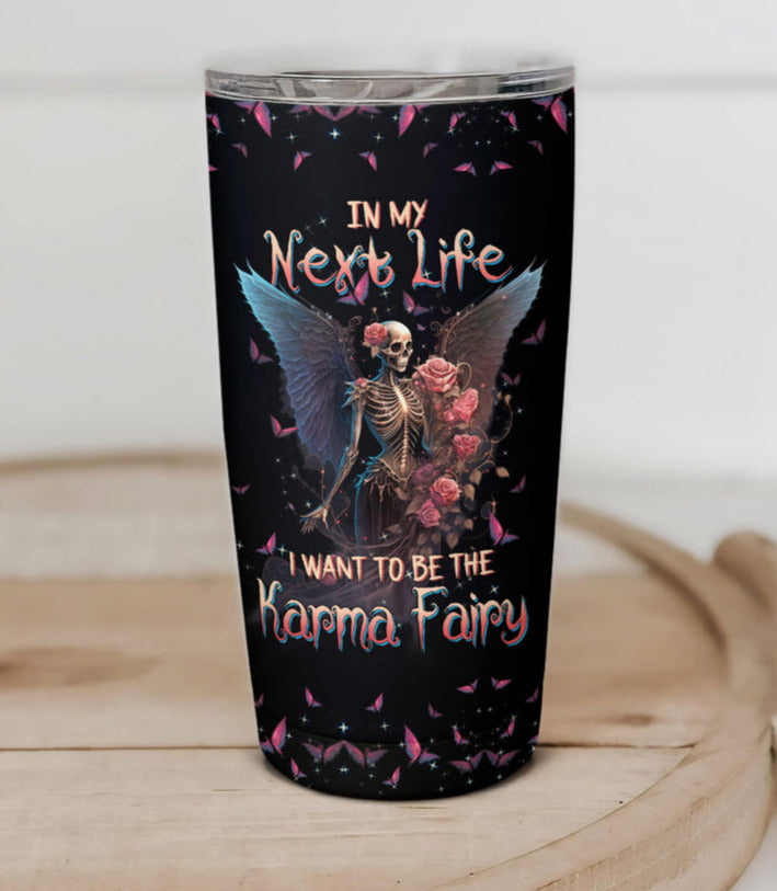 Karma Fairy Skull Skeleton Rose Tumbler – Aljaira