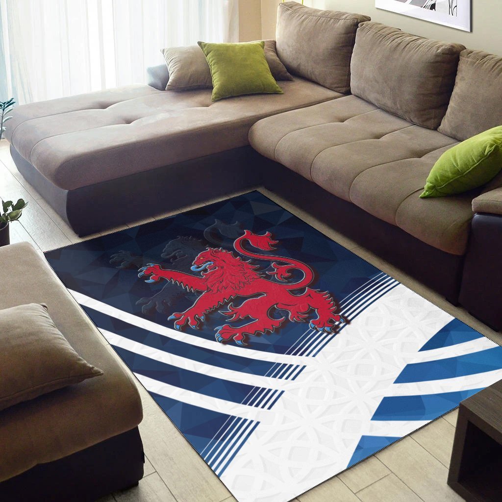 Scotland Celtic Area Rug - Scottish Flag Lion Polygon Style – Aljaira