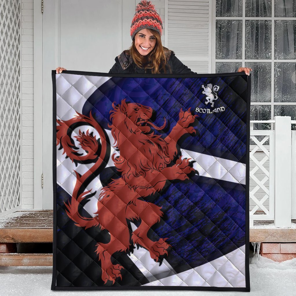 Scotland Celtic Premium Quilt - Scottish Lion and Thistle Pattern Brus ...