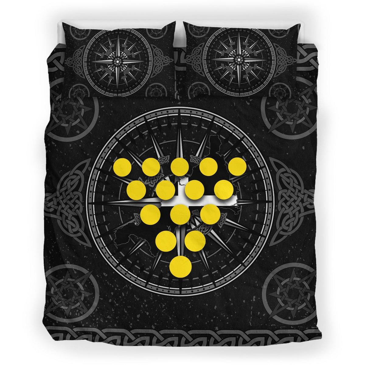 Cornwall Celtic Bedding Set - Celtic Compass With Cornish Symbols – Aljaira