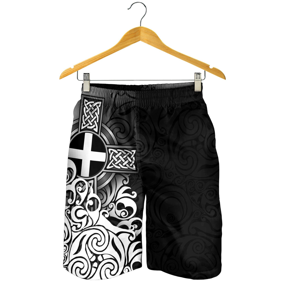 Cornwall Men's Shorts - Cornish Flag With Celtic Cross – Aljaira
