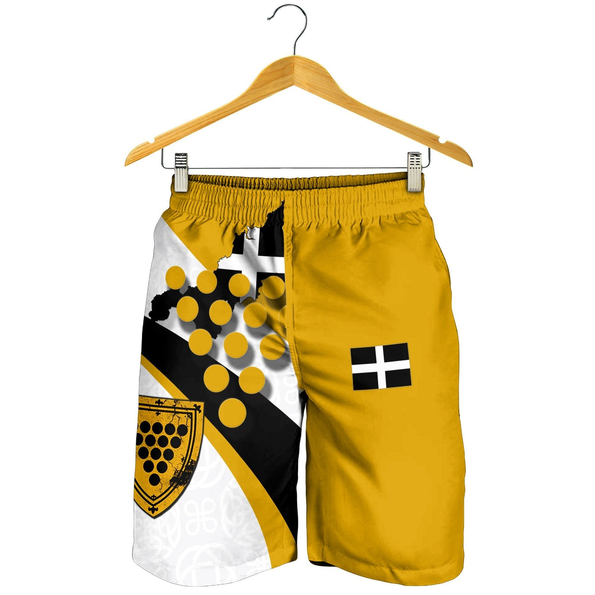 Cornwall Celtic Shorts Men - Cornish Flag With Duke of Cornwall – Aljaira