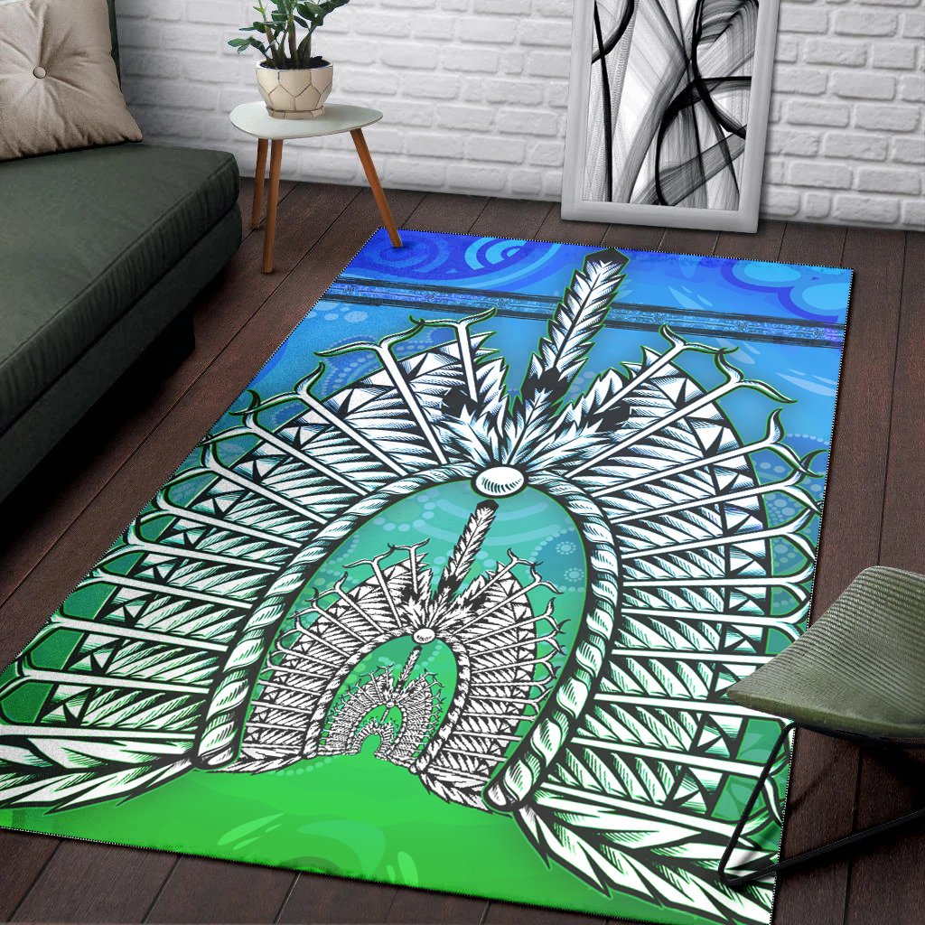 Area Rug - Turtle Background With Dhari Mask – Aljaira