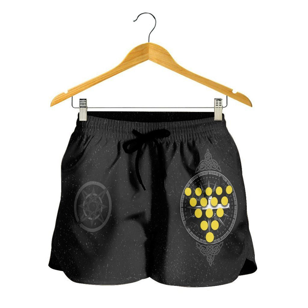 Cornwall Celtic Women's Shorts - Celtic Compass With Cornish Symbols ...