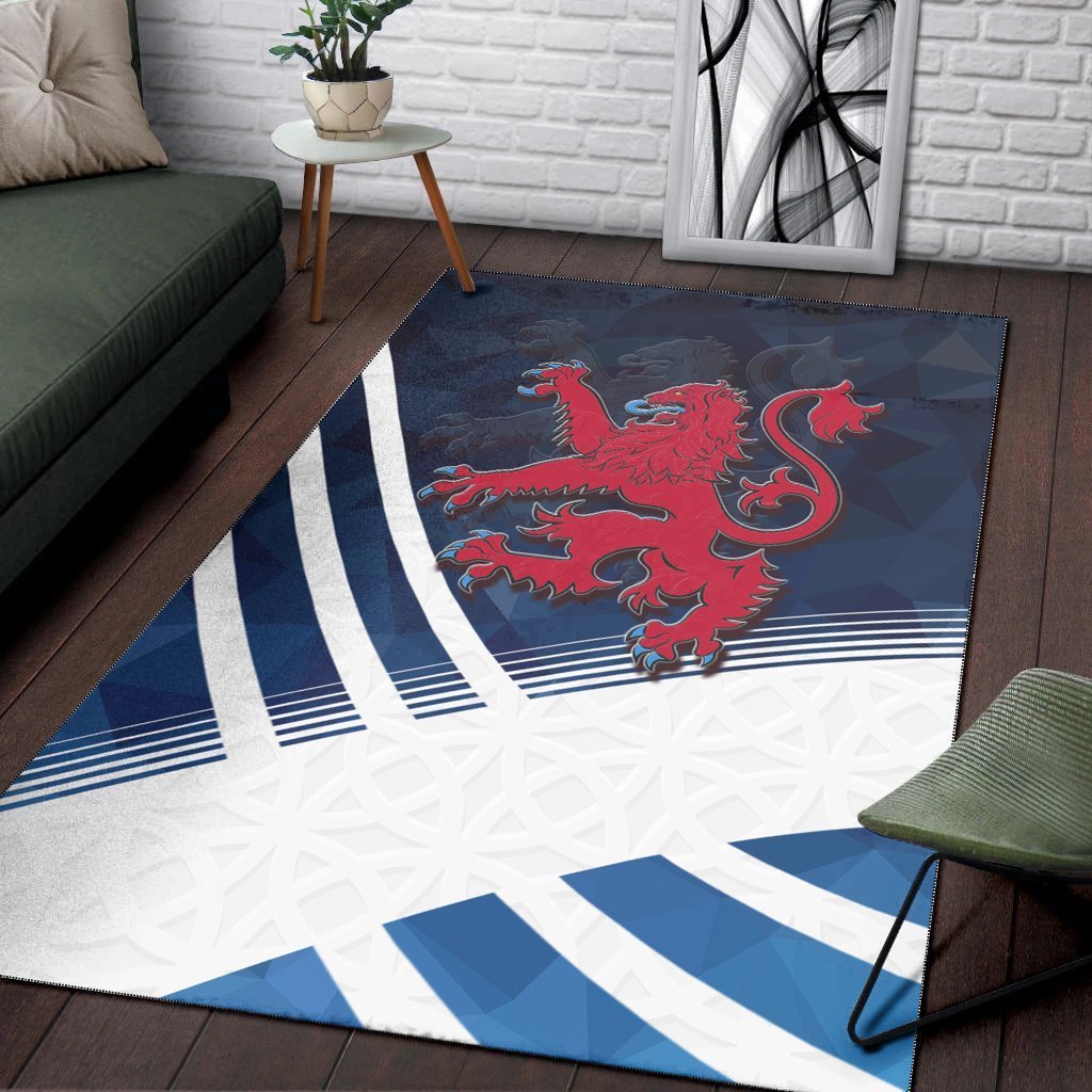 Scotland Celtic Area Rug - Scottish Flag Lion Polygon Style – Aljaira