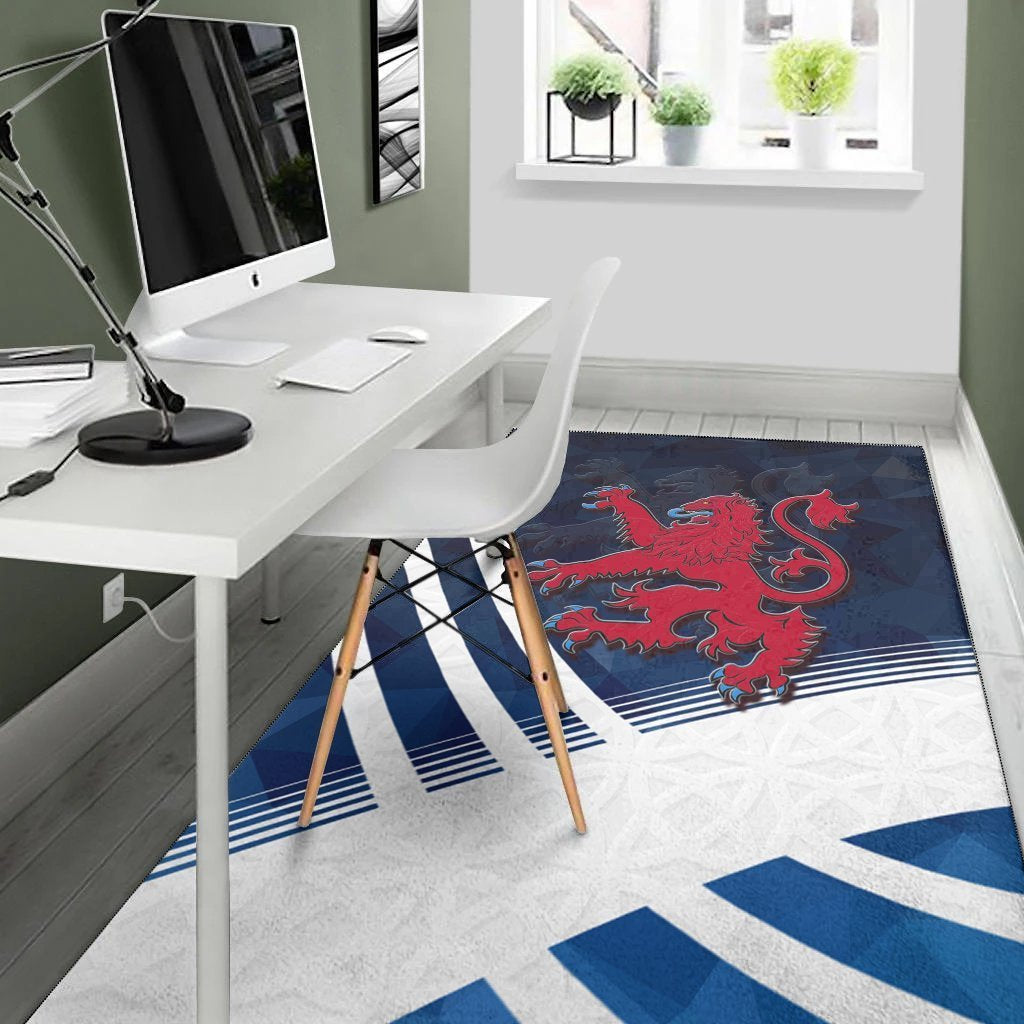 Scotland Celtic Area Rug - Scottish Flag Lion Polygon Style – Aljaira