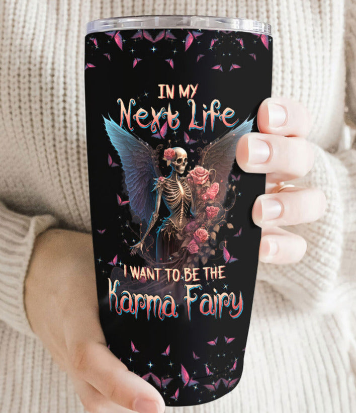 Karma Fairy Skull Skeleton Rose Tumbler – Aljaira