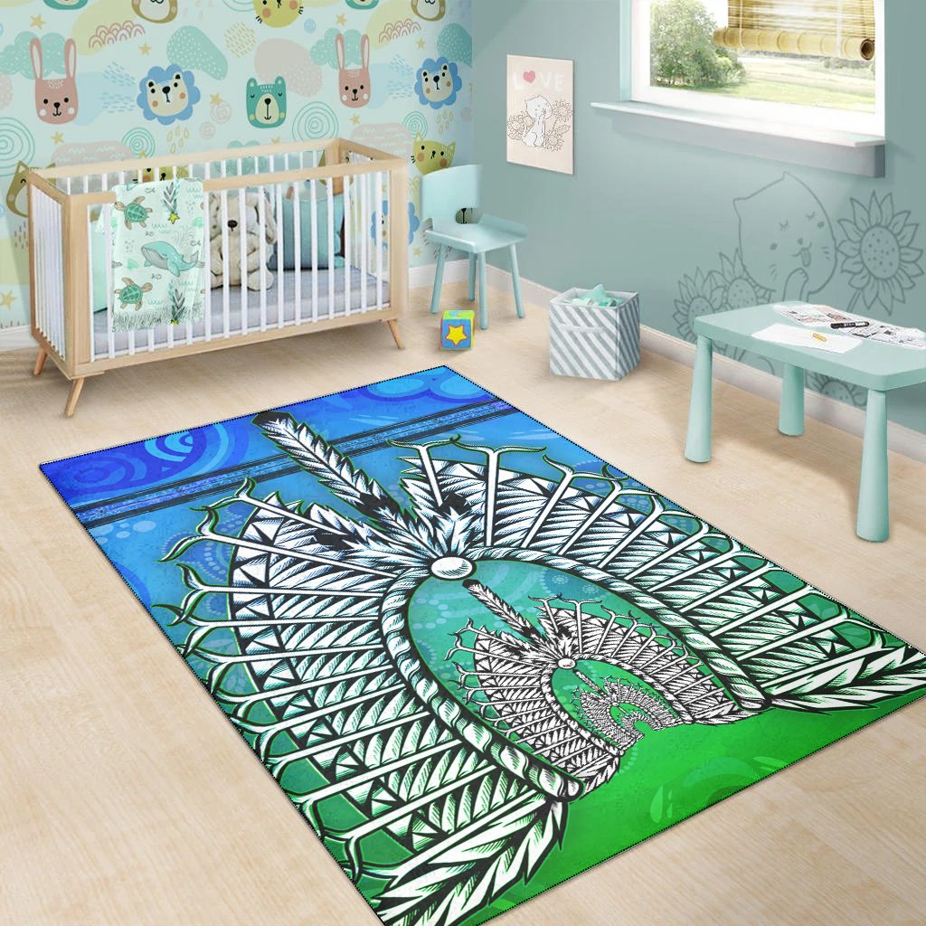 Area Rug - Turtle Background With Dhari Mask – Aljaira