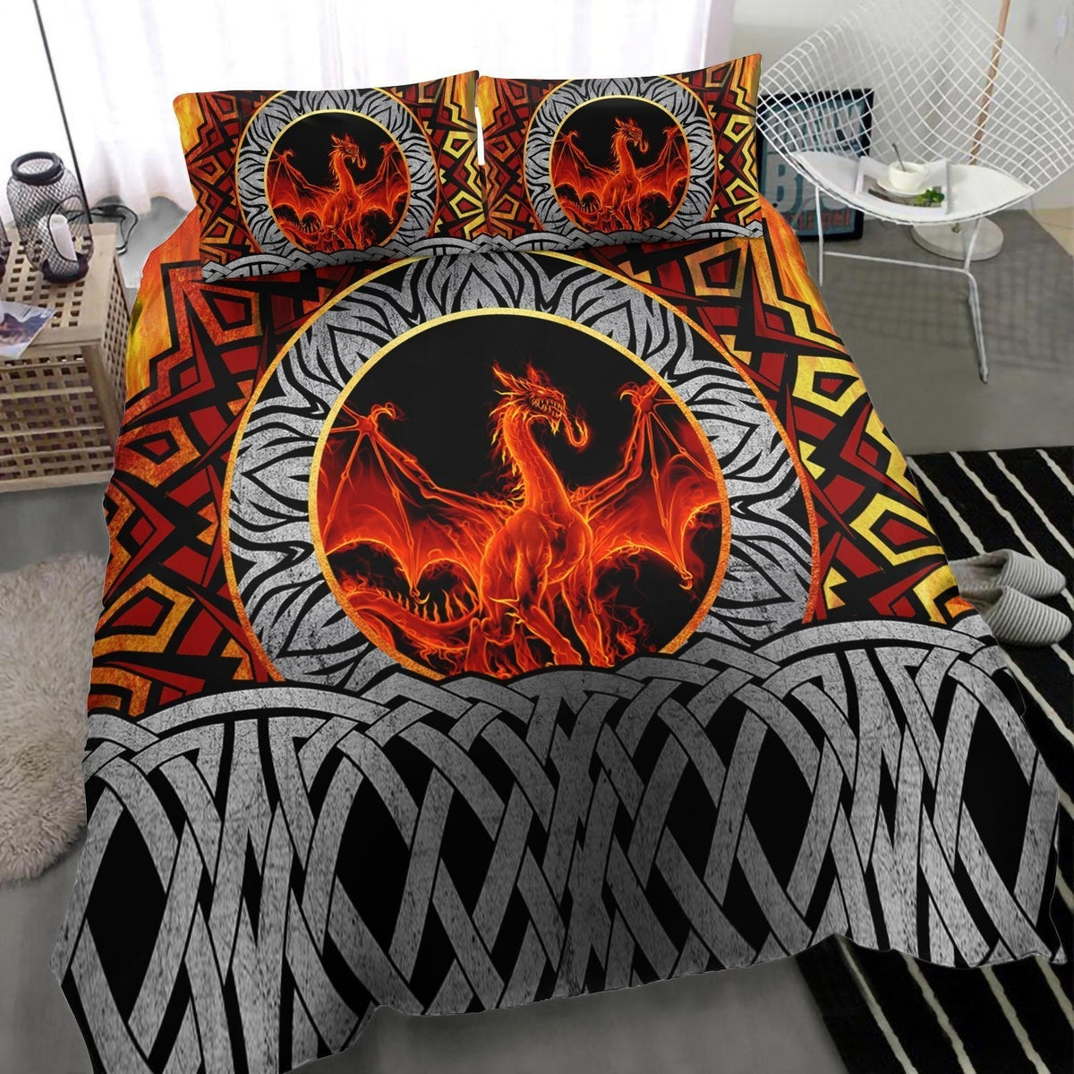 Celtic Dragon Bedding Set - Fire Dragon – Aljaira