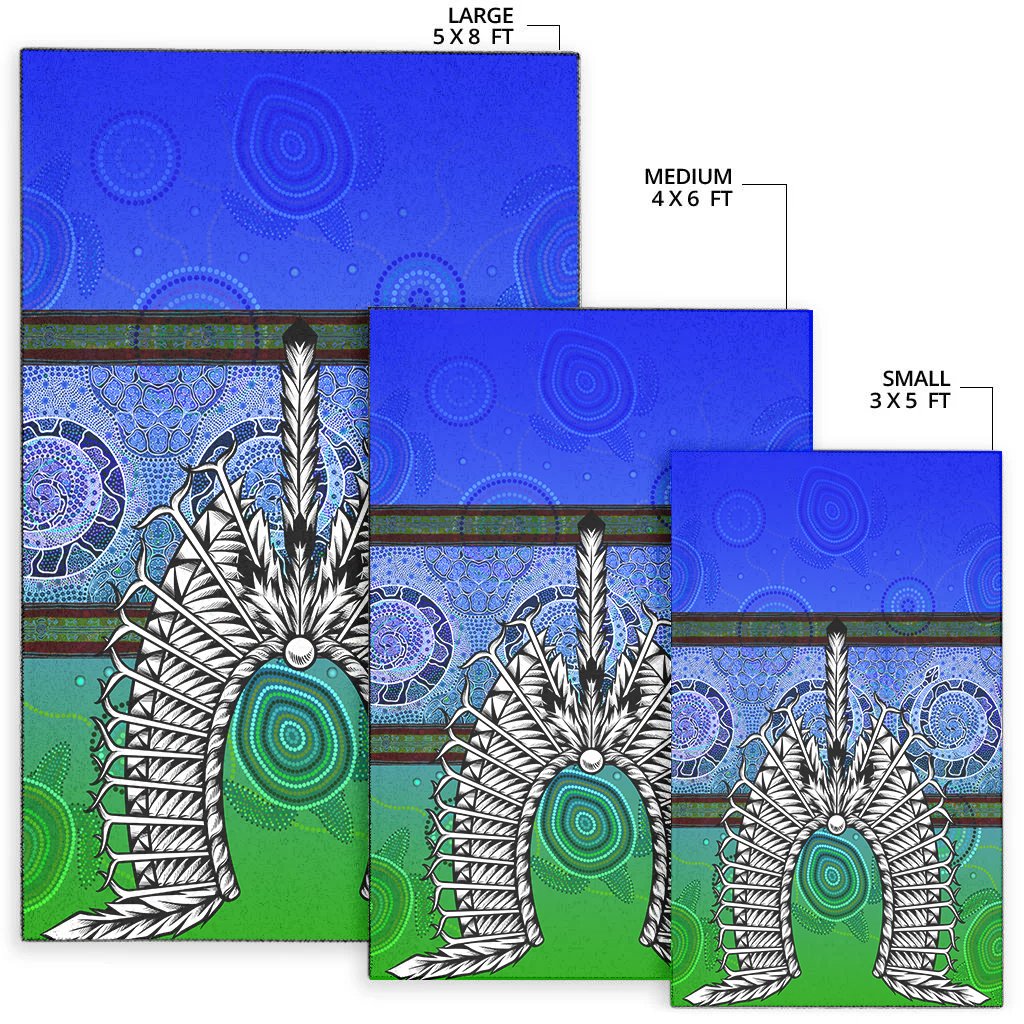 Area Rug - Turtle With Dhari Mask Snake Patterns - – Aljaira