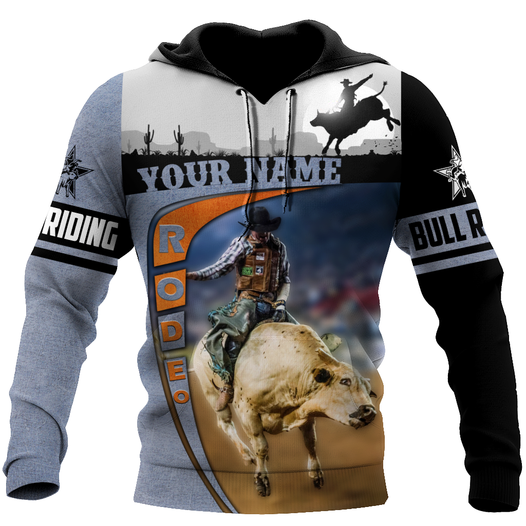 Personalized Name Bull Riding Hoodie - Bull Riding Apparel Desert – Aljaira