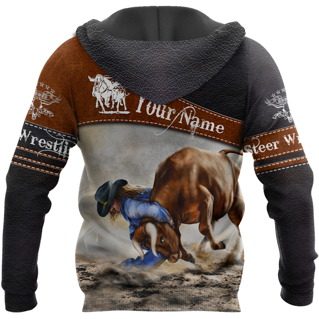 Personalized Name Bull Riding Hoodie - Bull Riding Apparel Steer Wrest ...