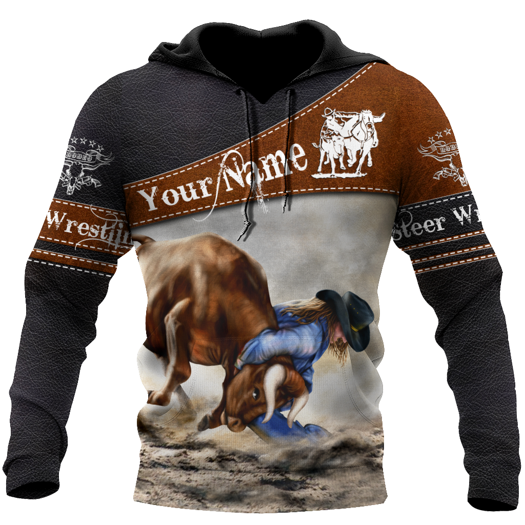 Personalized Name Bull Riding Hoodie - Bull Riding Apparel Steer Wrest ...