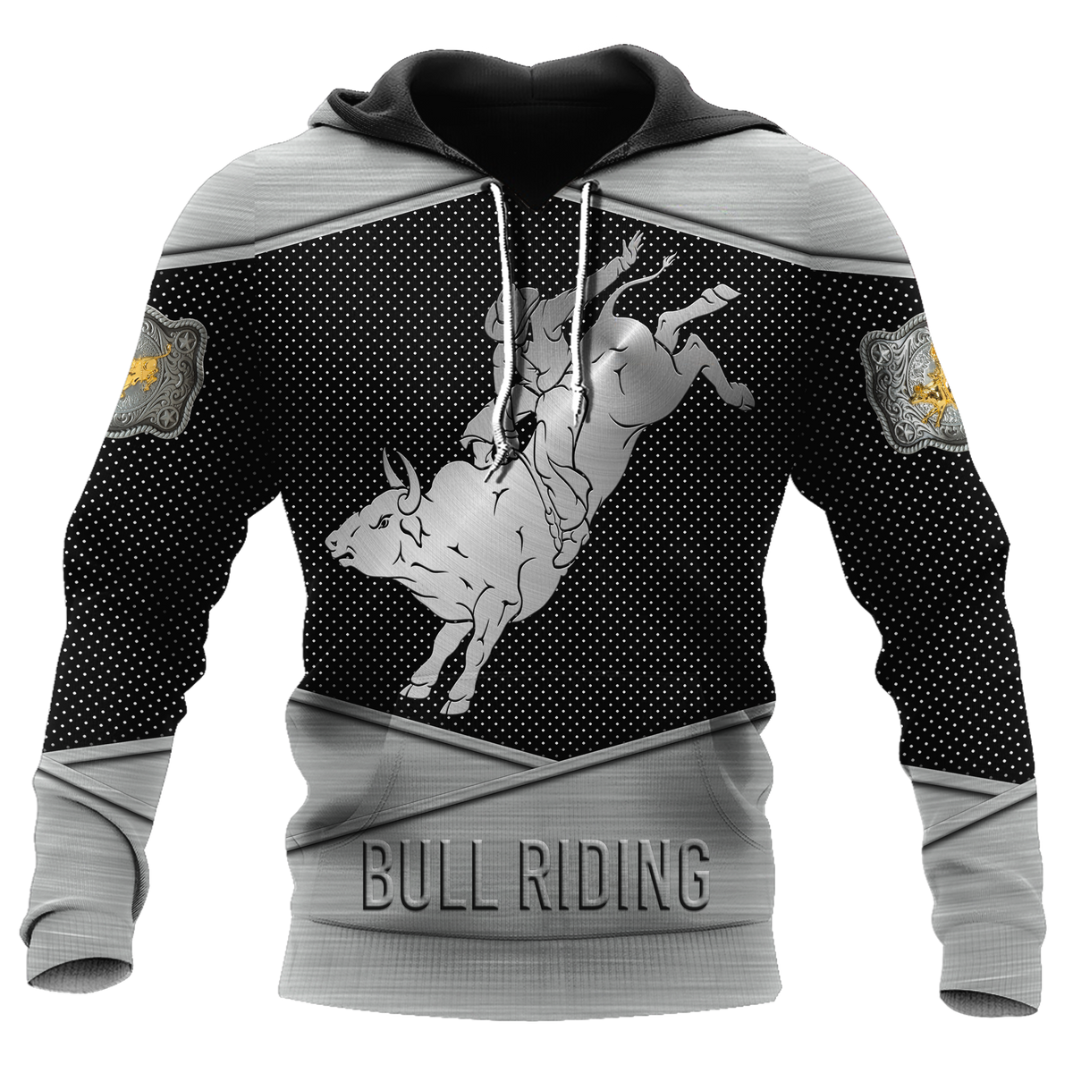 Personalized Name Bull Riding Hoodie - Bull Riding Apparel Metal Patte ...