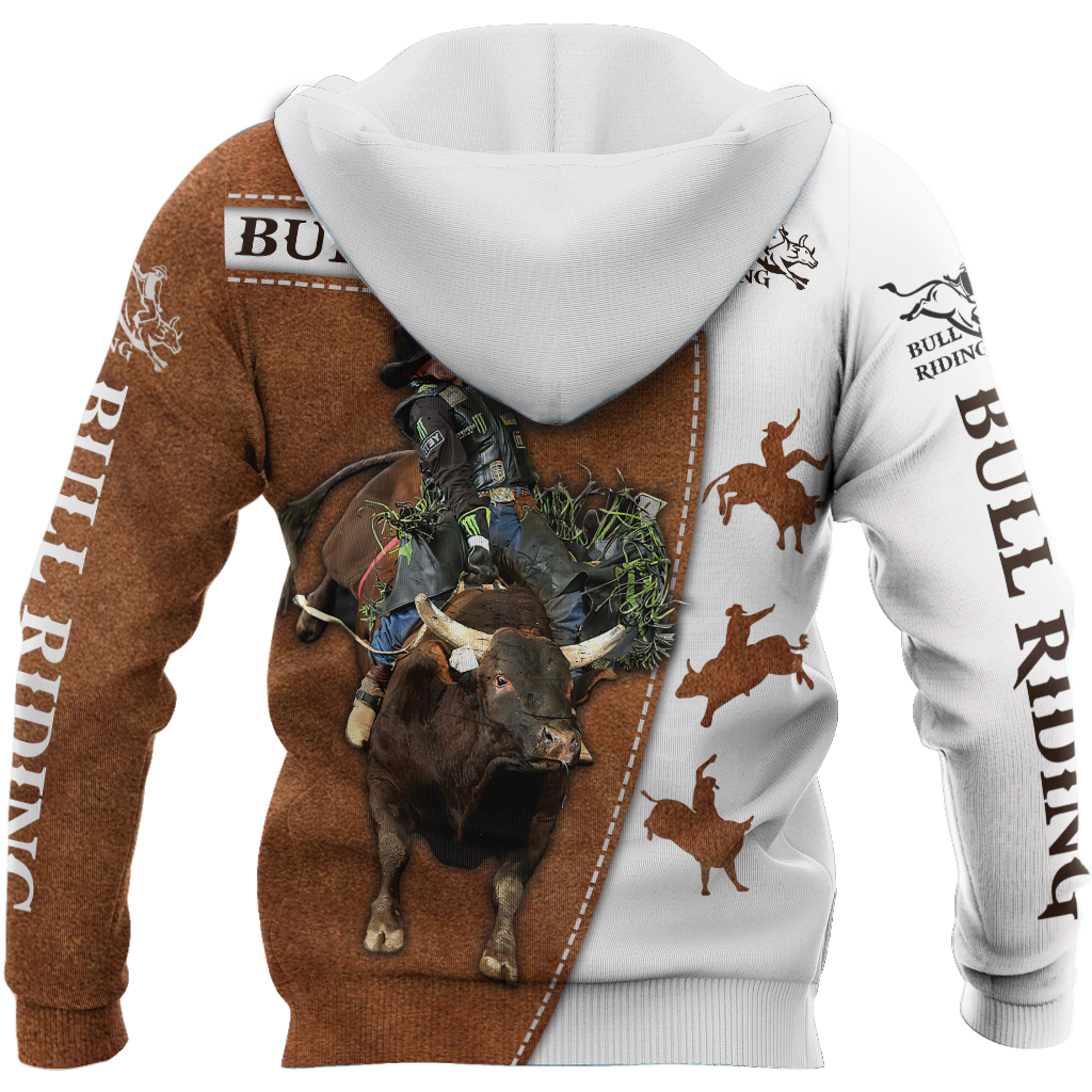 Personalized Name Bull Riding Hoodie - Bull Riding Apparel Brown Bull ...