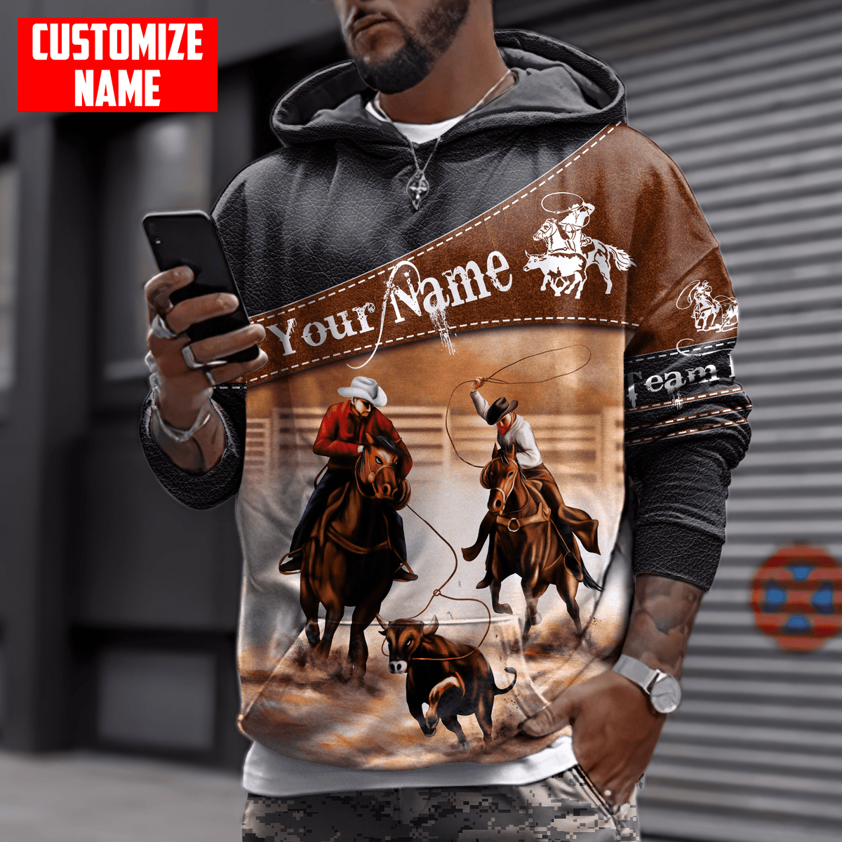 Personalized Name Bull Riding Hoodie - Bull Riding Apparel Rodeo Team ...