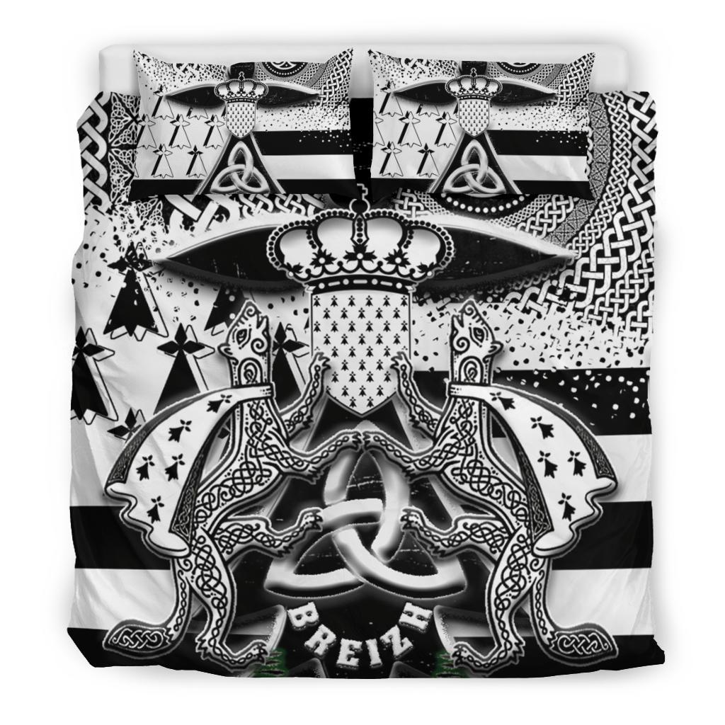 Celtic Brittany Bedding Set - Brittany Flag With Stoat Ermine and Tris ...
