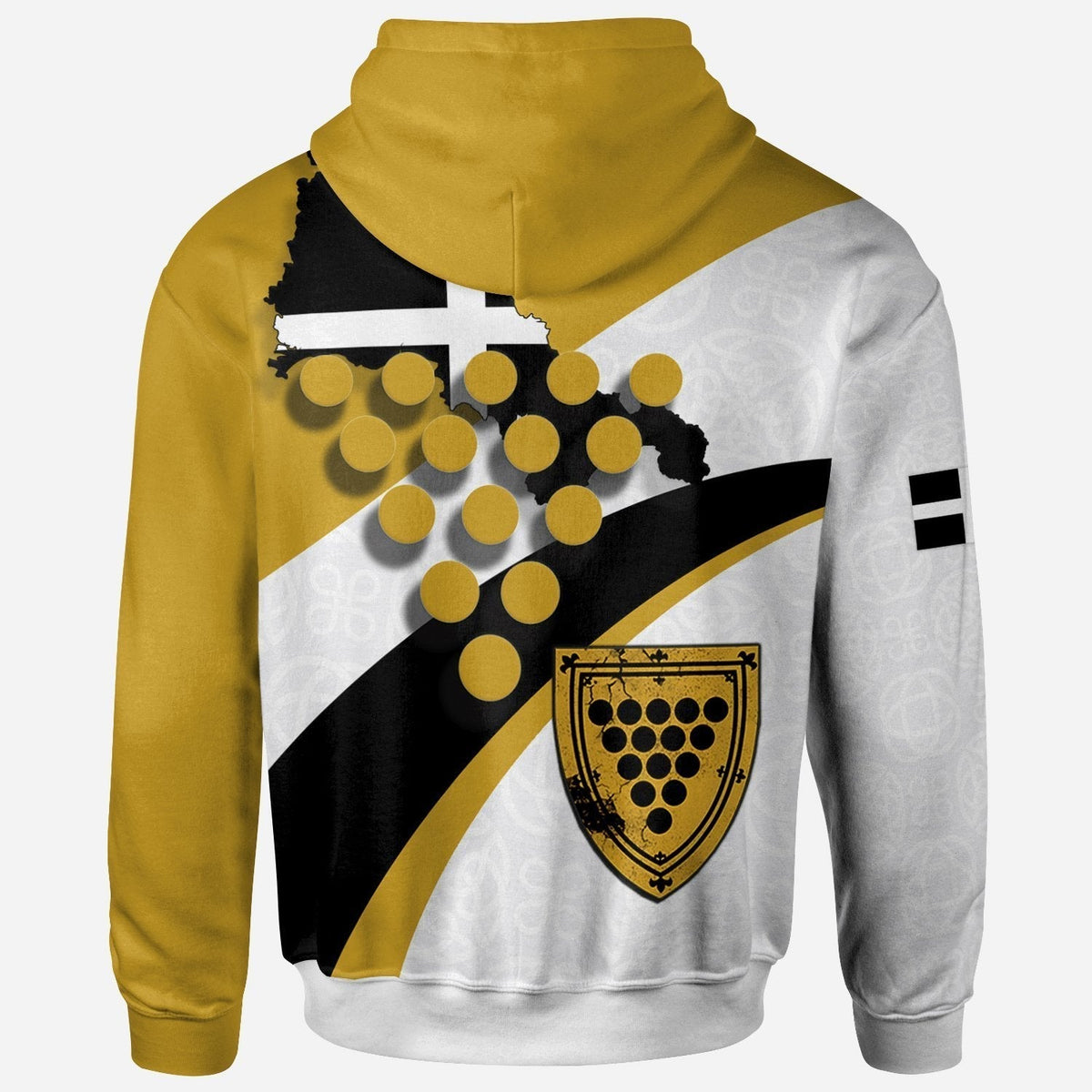 Cornwall Celtic Zip - Up Hoodie - Cornish Flag With Duke of Cornwall ...