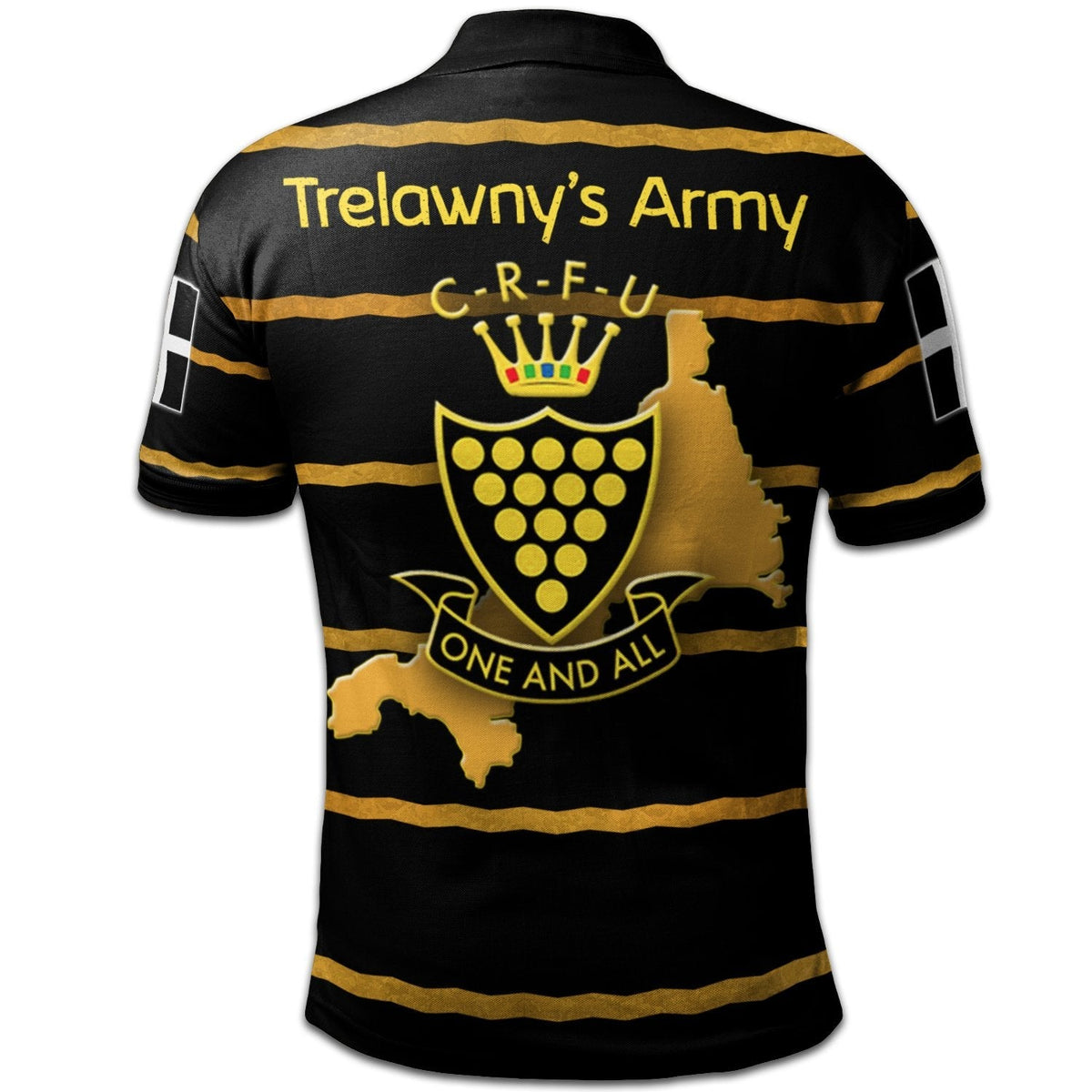 Cornwall Rugby League Polo shirt - Trelawny's Army with Cornwall Flag ...