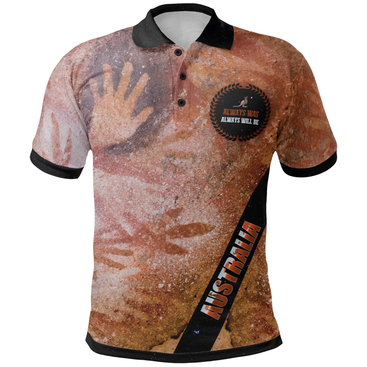 Polo Shirt - Handprint with Kangaroo Logo – Aljaira