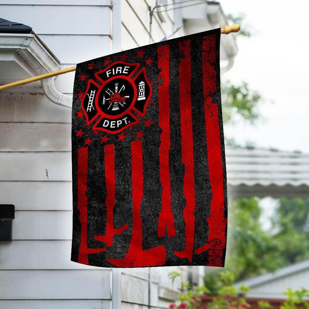 Firefighter Happy Independence Day House Flag LT11 – Aljaira