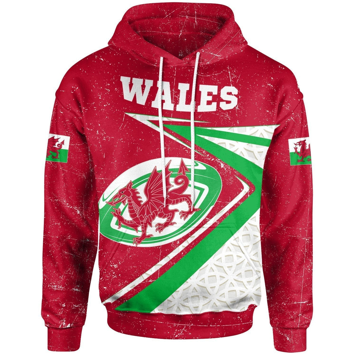 Wales Rugby Hoodie - Celtic Welsh Rugby Ball – Aljaira