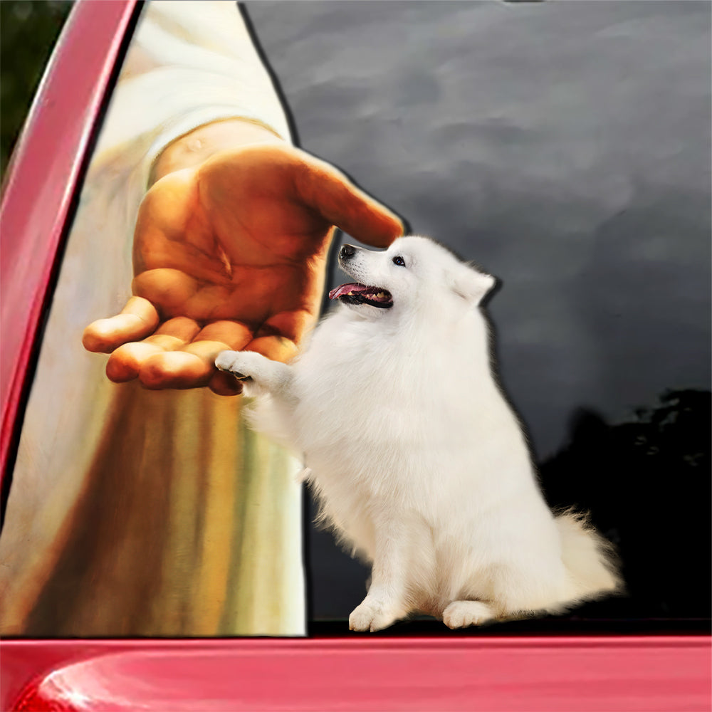 Hand God With Samoyed - Decal Sticker LT11 – Aljaira