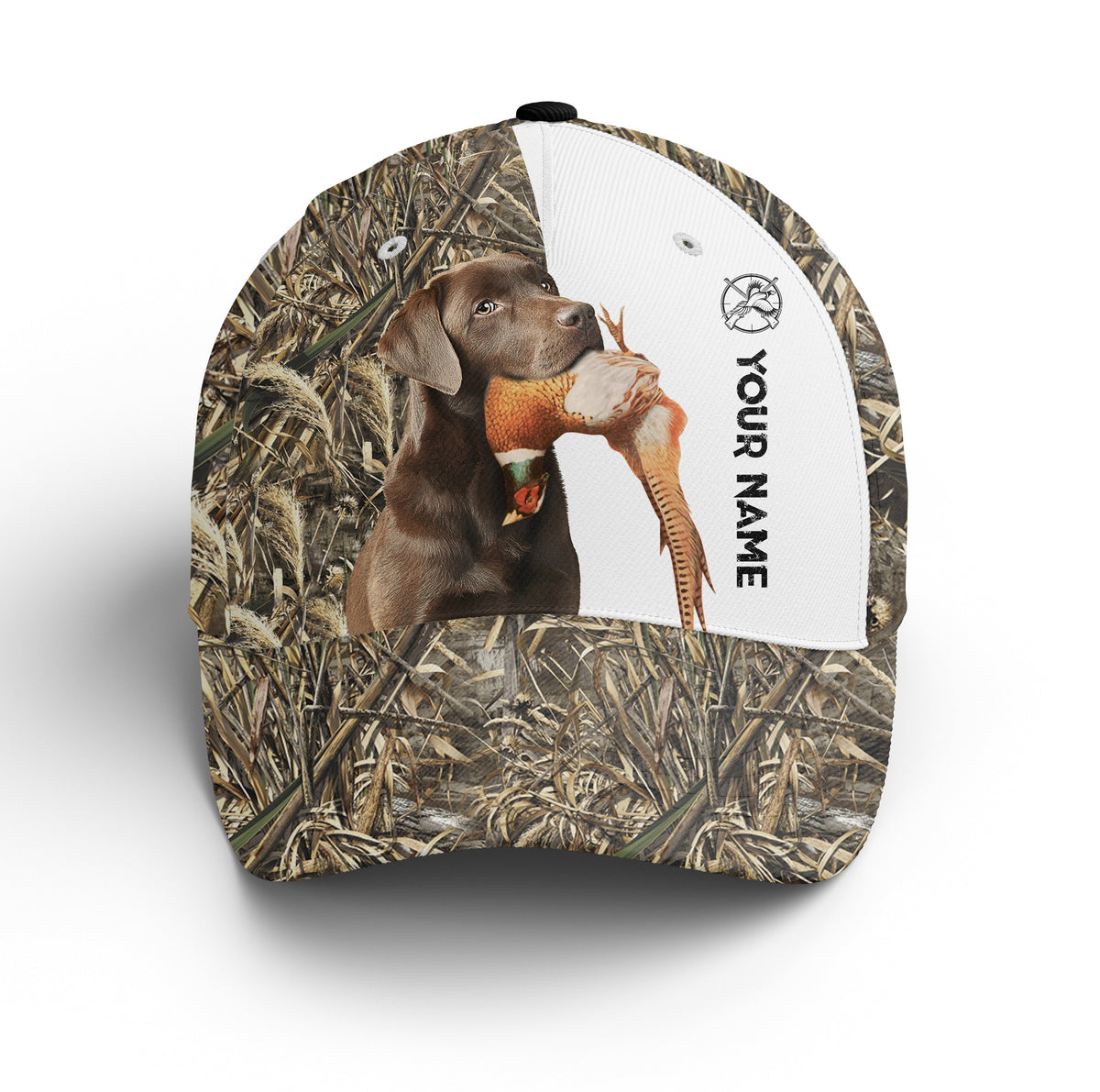 Pheasant Hunting With Chocolate Labs 3D Camo Custom Name Hunting Hat A ...