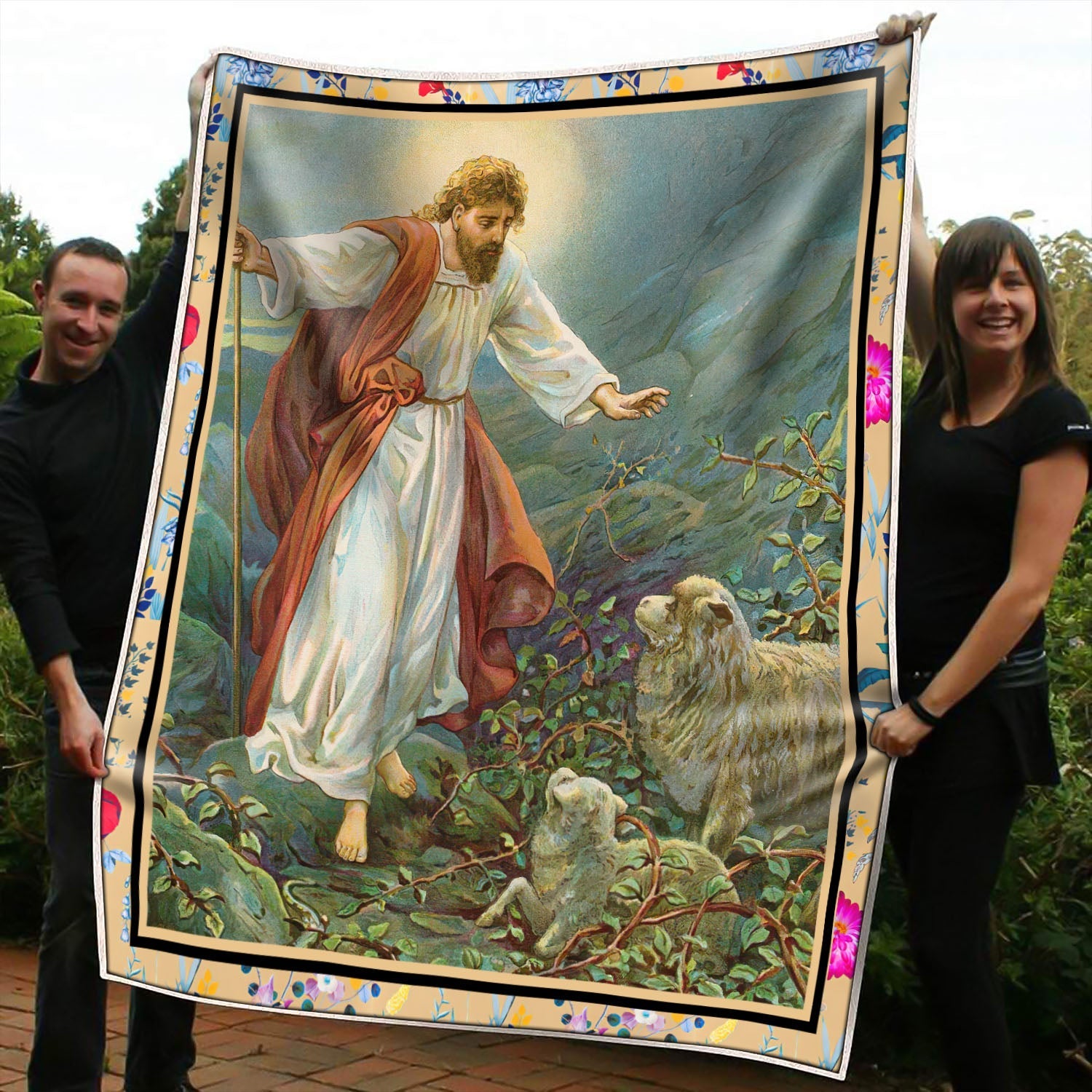 Jesus Christ Will Keep You Safe From All Hidden Dangers Blanket and Qu ...