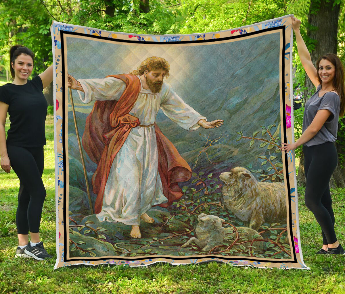 Jesus Christ Will Keep You Safe From All Hidden Dangers Blanket and Qu ...